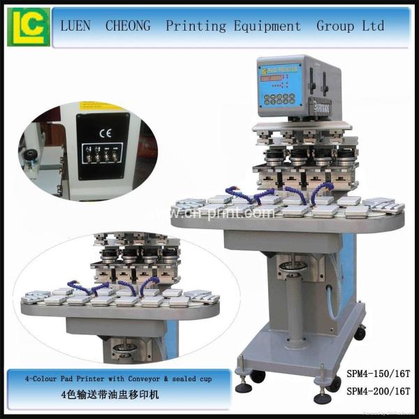 Quality 4-Colour Conveyor & sealed cup Pad Printer for sale