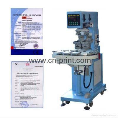 China 2-Colors Conveor Belt Sealed Cup neck label pad printing machine for sale