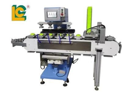China 4color 20station Large Ink Cup Tank Belt Pad Printer with loading and unloading for sale
