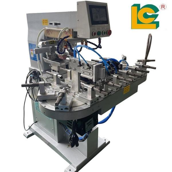 Quality 2-color open ink well pad printing machine with conveyor with rotary system for sale