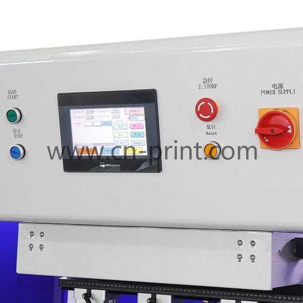 Quality Ironing four color servo rotary shuttle pad printing machine for sale