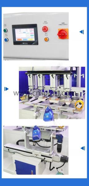 Quality Ironing four color servo rotary shuttle pad printing machine for sale