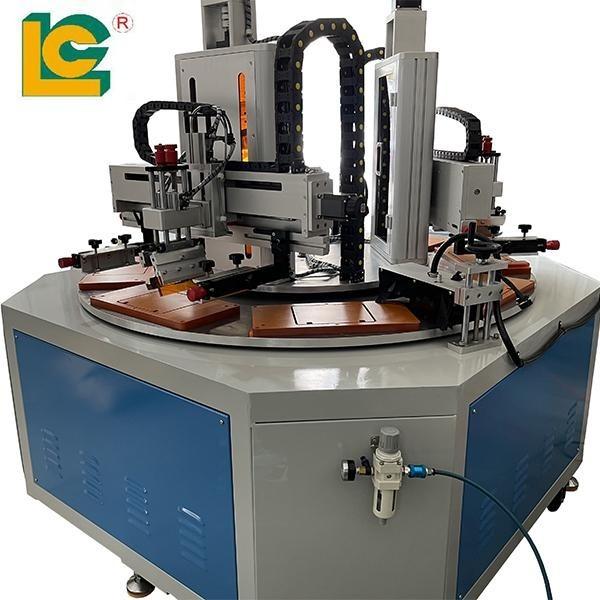 Quality Two-color turntable flat screen printing machine for sale