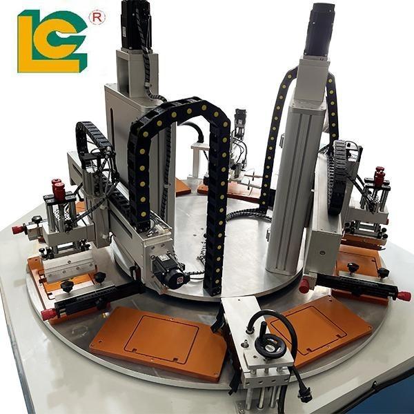 Quality Two-color turntable flat screen printing machine for sale