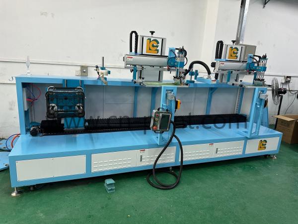 Quality Servo rotary two colors plastic crate box screen printing machine with LED UV for sale