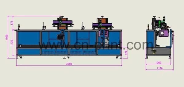 Quality Servo rotary two colors plastic crate box screen printing machine with LED UV for sale