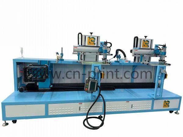 Quality Servo rotary two colors plastic crate box screen printing machine with LED UV for sale