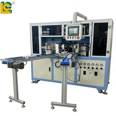 China LC Automatic 6 Color PLC Control Rotary Tampo Pad Printer Machine with Servo Motor for Flat Bottle for sale