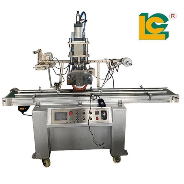 Quality Automatic hot stamping machine for cap with conveyor for sale