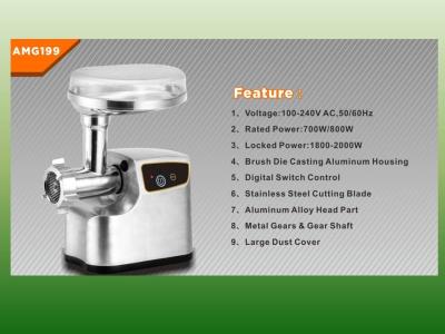 China New design stainless steel meat grinder digital meat grinder 3000w meat grinder GK-AMG199 for sale