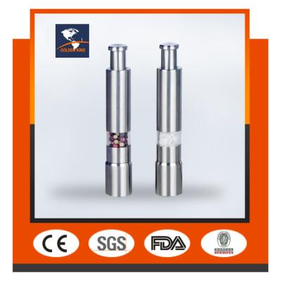 China NEW One-hand Stainless Steel Salt & Pepper Mill GK-S10A/one-hand pepper mill/grinder for sale