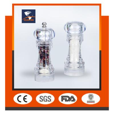 China Acrylic transparent GK-S12CT pepper mill & ceramic core & sea salt & pepper mill grinding for sale