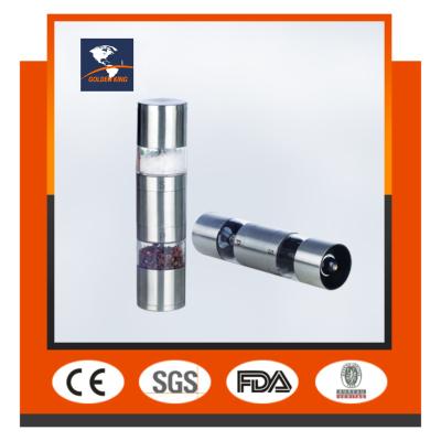 China HIGH QUALITY Colorful Stainless Steel  2 in1 salt and pepper GK-S21 mill/grinder for sale