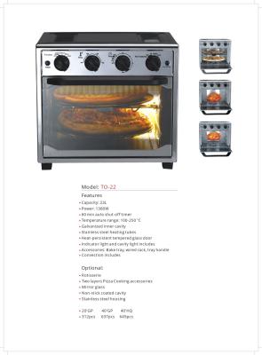 China Toaster oven in home appliance Kitchen convection Vertical  toaster oven GK-T0-22 for sale
