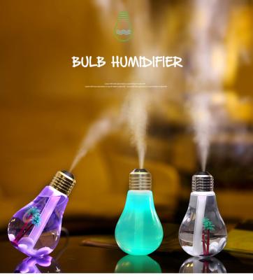 China Innovation Bulb design Humidifier colorful light makes romantic atmosphere with decorative stone GK-Blub01 for sale
