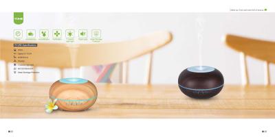 China New Product wood grain ultrasonic essential oil aroma diffuser 7 color changing led oil diffuser GK-RY25B for sale