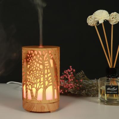 China 7 Color Changing LED Light Aromatherapy Essential Oil Diffuser air ultrasonic humidifier Light Wood color GK-YX127 for sale