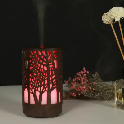 China 7 Color Changing LED Light Aromatherapy Essential Oil Diffuser air ultrasonic humidifier Light Wood color GK-YX127D for sale