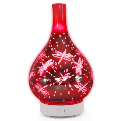 China 7 Color Changing LED Light Aromatherapy Essential Oil Diffuser air ultrasonic humidifier Light Wood color GK-YX3D-001 for sale
