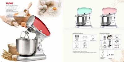 China Rotary switch Bowl-lift design stainless steel Skid-resistant feet Stand Mixer FM-302 for sale