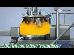 Wet High Speed Mixer Granulator High Shear Full Automatic For Powder