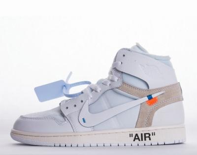 China Wholesale OFF-WHITE x AJ 1 High OG 10X“Triple White” Basketball Shoes & Sneakers for Sale for sale
