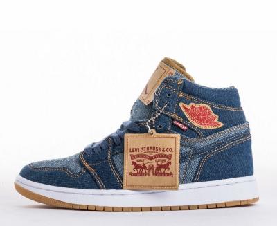 China Wholesale Levi's x AJ1 Retro NRG Denim Basketball Shoes & Sneakers for Sale for sale