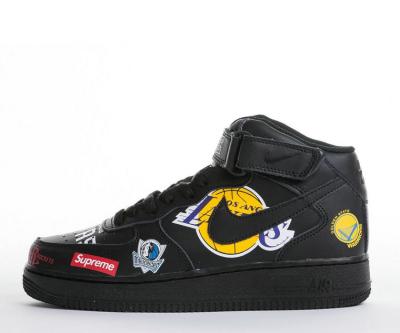 China Wholesale Cheap supreme x nba x air force 1 high Black Sneakers for sale