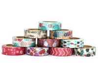 China Various Patterns Waterproof Christmas Paper Tape for sale