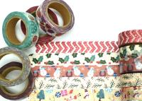 China Various Patterns Waterproof Christmas Paper Tape for sale