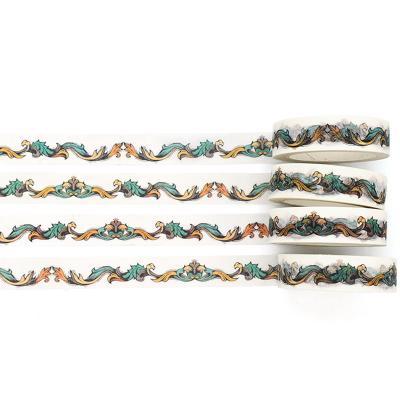 Cina Singolo nastro variopinto adesivo parteggiato di Washi per la decorazione dell'album per ritagli in vendita