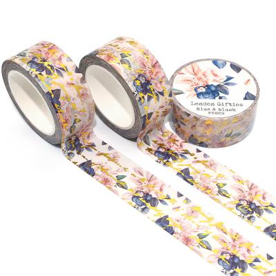 Cina Il fiore ha stampato l'oro decorativo dell'adesivo della cancelleria sventa Washi di mascheramento di nastro di carta in vendita