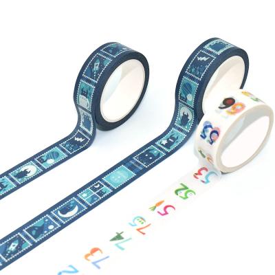 Cina L'arcobaleno decorativo Candy colora il nastro appiccicoso giapponese di Washi del nastro protettivo della carta in vendita