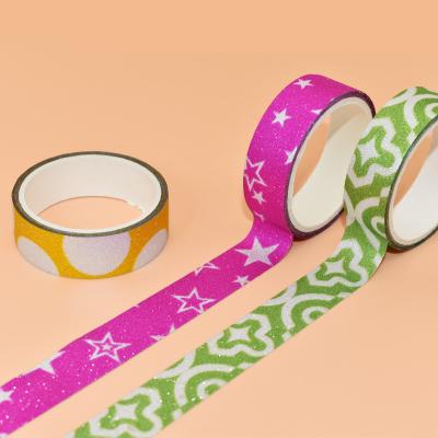 Cina Nastro decorativo di Washi della stampa di Natale su ordinazione di scintillio in vendita