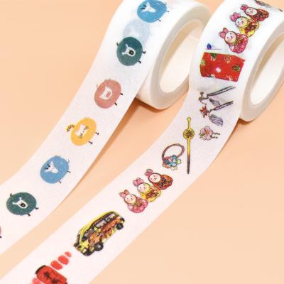 Cina Nastro decorativo di Washi della stampa di Natale su ordinazione di scintillio in vendita