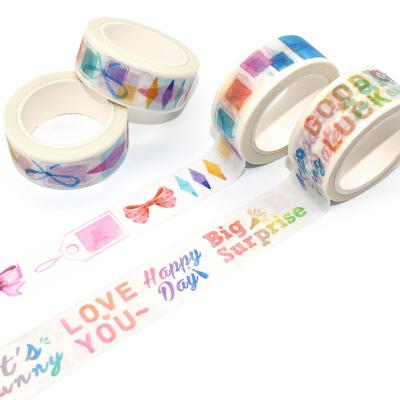 Cina La Cina scrivibila variopinta progettare il nastro per il cliente protettivo colorato di nastro di carta impermeabile di Washi in vendita