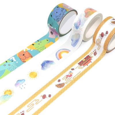 Cina Il nastro impermeabile di CMYK Kawaii Washi per il pianificatore di Scrapbooking ha stampato Washi di mascheramento di nastro di carta in vendita