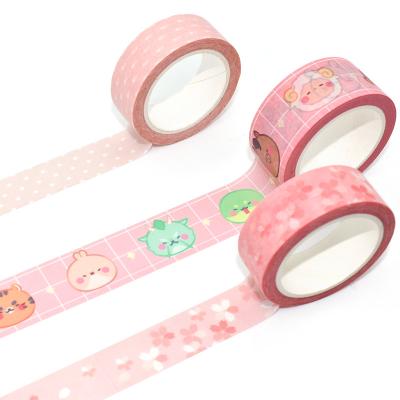 Cina L'adesivo acrilico Tearable Kawaii impermeabile ha colorato il nastro di mascheramento di Washi in vendita