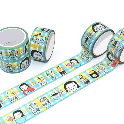 Cina Nastro di mascheramento adesivo di Washi di progettazione decorativa scrivibila variopinta di DIY in vendita