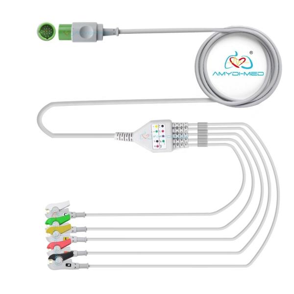 Quality Medical Spacelabs Ecg Cable Round 17P 5 Clip For Hospital Healthcare for sale