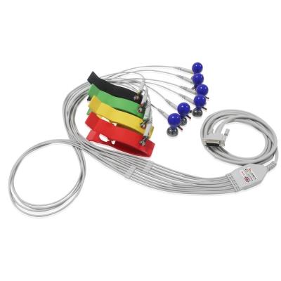 China Biocare Dongjiang Edan Ekg Cords 10 Lead With Chest Suction And Limb Clamp ECG Electrodes for sale