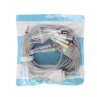 China Biocare Dongjiang Edan Ekg Cords 10 Lead With Chest Suction And Limb Clamp ECG Electrodes for sale