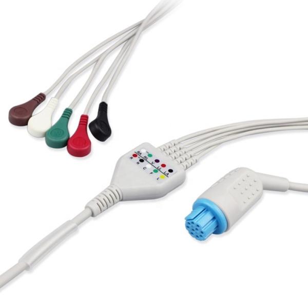 Quality Medical Materials NV-10J Ecg Cable 5 Lead With Datex AS/3 CS/3 S/5 Cardiocap for sale