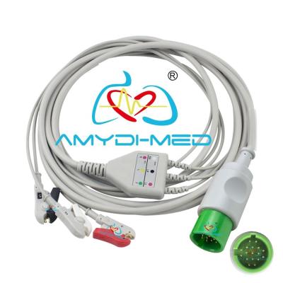 China 2.4m Round 17P ECG Adapter Cable Reusable Designs Medical Accessories for sale