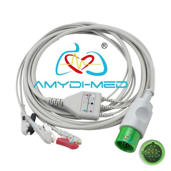 Quality 2.4m Round 17P ECG Adapter Cable Reusable Designs Medical Accessories for sale