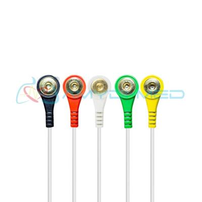China Quick Connect Ge 5 Lead Ecg Cable Non Interfering Material Safety Customization for sale