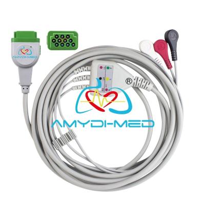 China Direct Connect ECG Cables And Leadwires CB-72595R 2.4m For Datex Ohmeda Monitor for sale