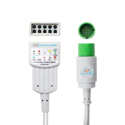 China Spacelabs 90496 ECG Trunk Cable Round 17 Pin 5 Lead Ekg Trunk Cable Ultraviolet Light for sale