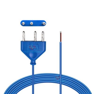 China Disposable 3 Pin ESU Cable 3M Length Medical PVC Compatible With Valleylab And ERBE for sale