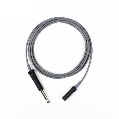 China Reusable Soft Silicone Electrosurgical Cable 3000MM Length for Monopolar Bipolar Electrosugery for sale